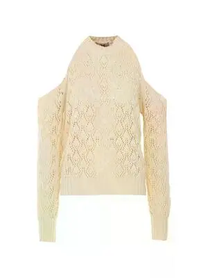 ANIYE BY Cut-out Diamond Pattern Sweater - Neutrals