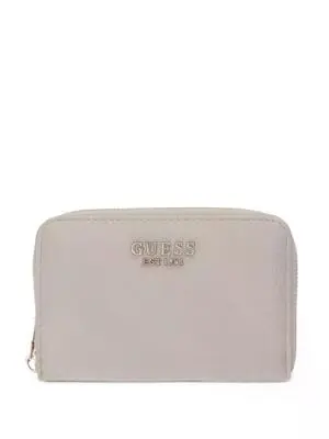 Guess Marsha Saffiano Zip Wallet - Neutrals