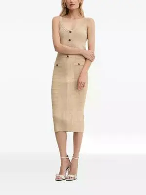 Guess Emmie Button Ribbed Top