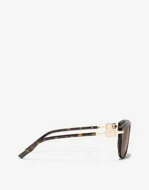 Dolce & Gabbana Metal Plaque Sunglasses - Brown