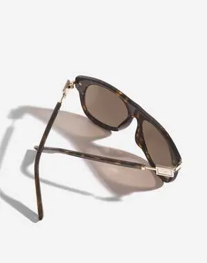 Dolce & Gabbana Metal Plaque Sunglasses - Brown