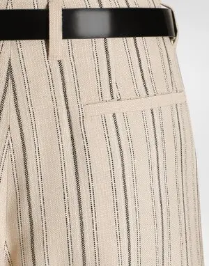 Dolce & Gabbana Pinstripe Wide Leg Trousers