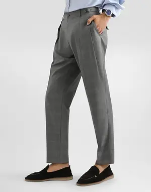 Dolce & Gabbana Glen Plaid Virgin Wool Trousers