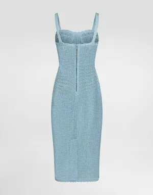 Dolce & Gabbana Openwork Knit Bustier Dress