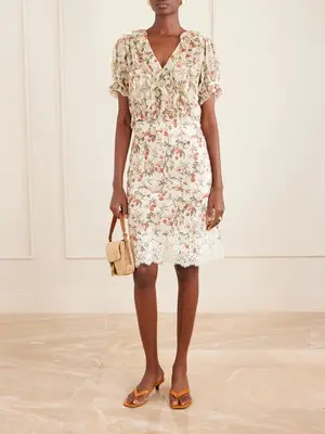 DÔEN Salona Floral-print Silk-georgette Blouse - Multi