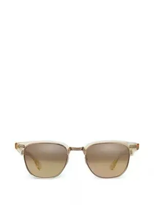Garrett Leight Round Frame Sunglasses - Neutrals