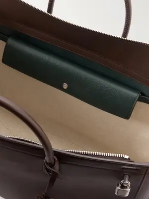 Dunhill Century 45 Patina-leather Weekend Bag