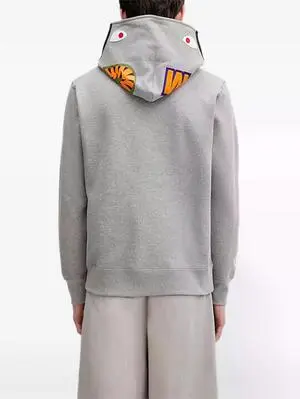 A BATHING APE Shark-print Cotton Hoodie