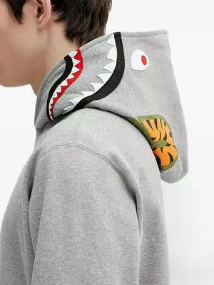 A BATHING APE Shark-print Cotton Hoodie