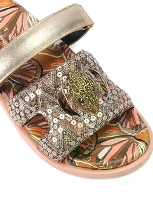 Kurt Geiger Eagle Sequin Cut-out Sandals - Neutrals