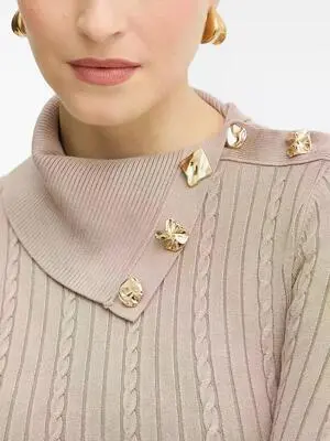 Guess Cable-knit Midi Dress - Neutrals