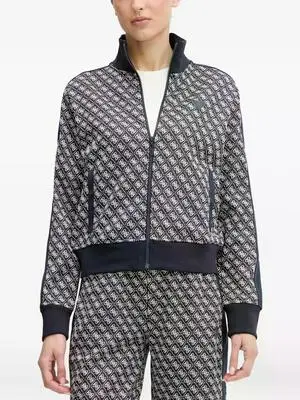 Guess Patterned Zip-up Sweatshirt - Blue