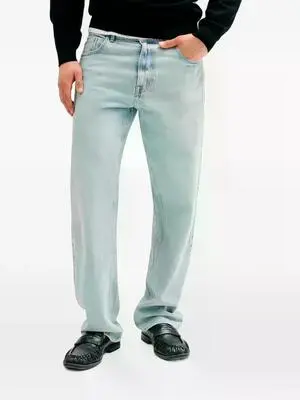 Guess Damon Logo-patch Straight-leg Jeans