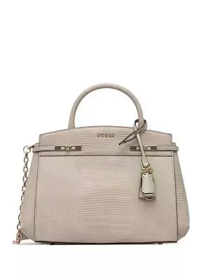 Guess Embossed Handbag With Chain Strap