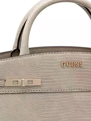 Guess Embossed Handbag With Chain Strap