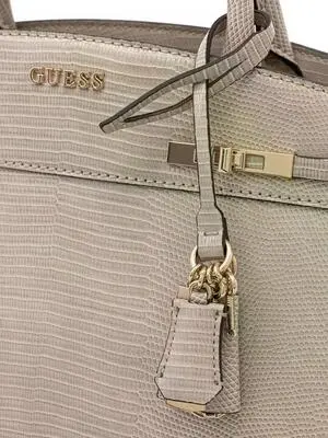 Guess Embossed Handbag With Chain Strap