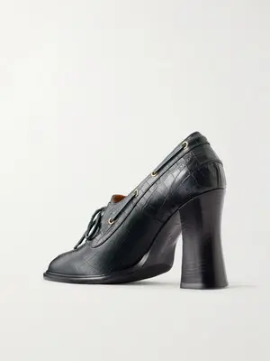 Bally Saule Croc-effect Leather Pumps