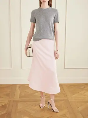 Stella McCartney Silk-crepe Midi Skirt - Pink
