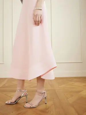 Stella McCartney Silk-crepe Midi Skirt - Pink