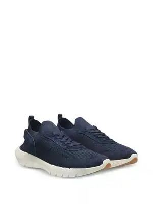 BOSS Motion Panelled Mesh Sneakers - Blue