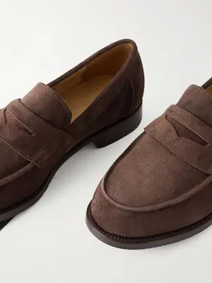 Grenson Epsom Suede Penny Loafers