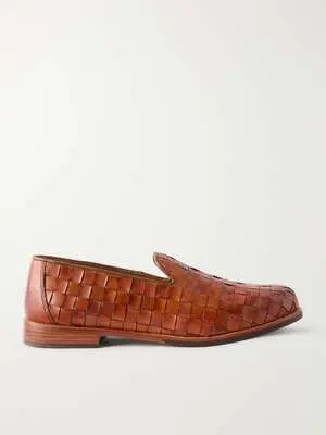Grenson Sterling Woven Leather Loafers