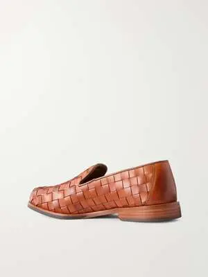 Grenson Sterling Woven Leather Loafers