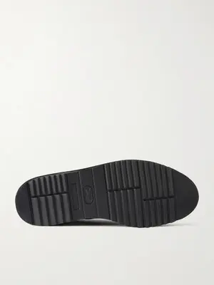 Grenson Byron Webbing-trimmed Suede Derby Shoes
