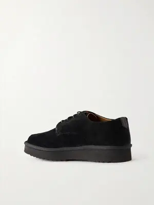 Grenson Byron Webbing-trimmed Suede Derby Shoes
