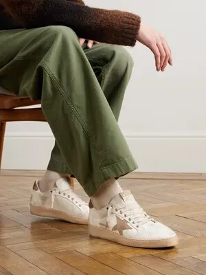GOLDEN GOOSE Ball Star Distressed Sneakers - Neutrals