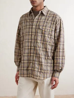 FRIZMWORKS Checked Woven Shirt - Brown