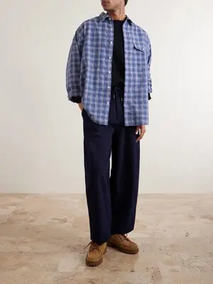 FRIZMWORKS Wide-leg Sashiko Jeans