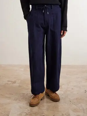 FRIZMWORKS Wide-leg Sashiko Jeans