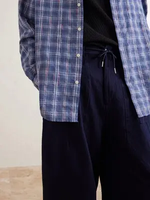 FRIZMWORKS Wide-leg Sashiko Jeans