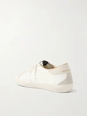 GOLDEN GOOSE Super-star Distressed Leather Sneakers - White