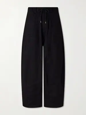 FRIZMWORKS Wide-leg Cotton-twill Trousers - Black
