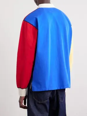 DRAKE'S Colour-block Cotton-jersey Rugby Shirt - Multi