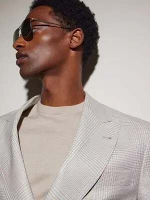 Brunello Cucinelli Aviator-style Titanium Sunglasses - Gold