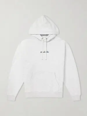 Aimé Leon Dore Logo-embroidered Cotton-jersey Hoodie - Gray