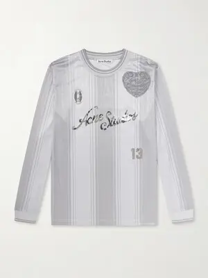 Acne Studios Erwin Logo-detailed Jersey Long-sleeve T-shirt - Gray