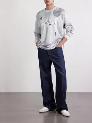 Acne Studios Erwin Logo-detailed Jersey Long-sleeve T-shirt - Gray