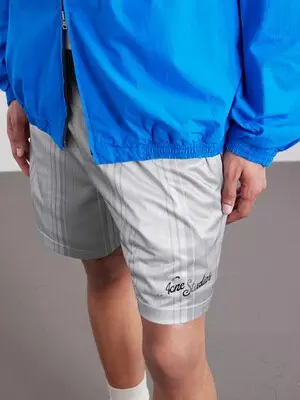 Acne Studios Ronso Sport Straight-leg Logo-print Jersey Shorts - Gray