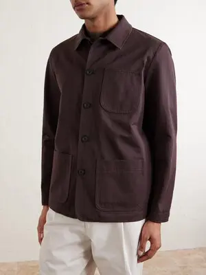 Altea Constantin Cotton And Linen-blend Overshirt - Brown