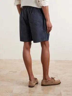 A KIND OF GUISE Volta Straight-leg Cotton And Linen-blend Drawstring Shorts