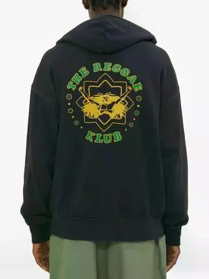 NICHOLAS DALEY Appliqué Zip-up Hooded Sweatshirt
