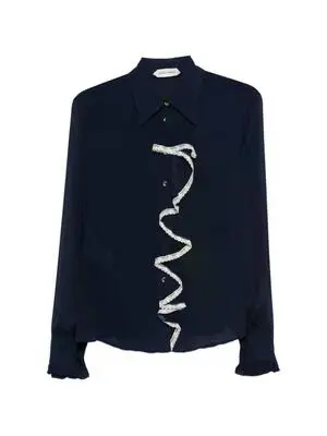 Alberta Ferretti Ruffled Button-down Shirt
