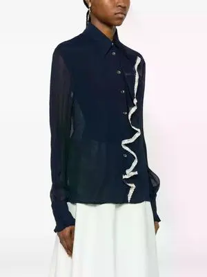 Alberta Ferretti Ruffled Button-down Shirt