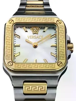 Versace Greca Edge 30mm Watch - Silver