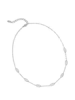 Karl Lagerfeld Embellished Chain Necklace - Silver