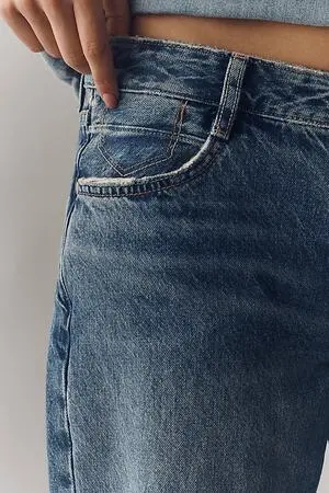 PILCRO Mid-rise Straight Leg Jeans